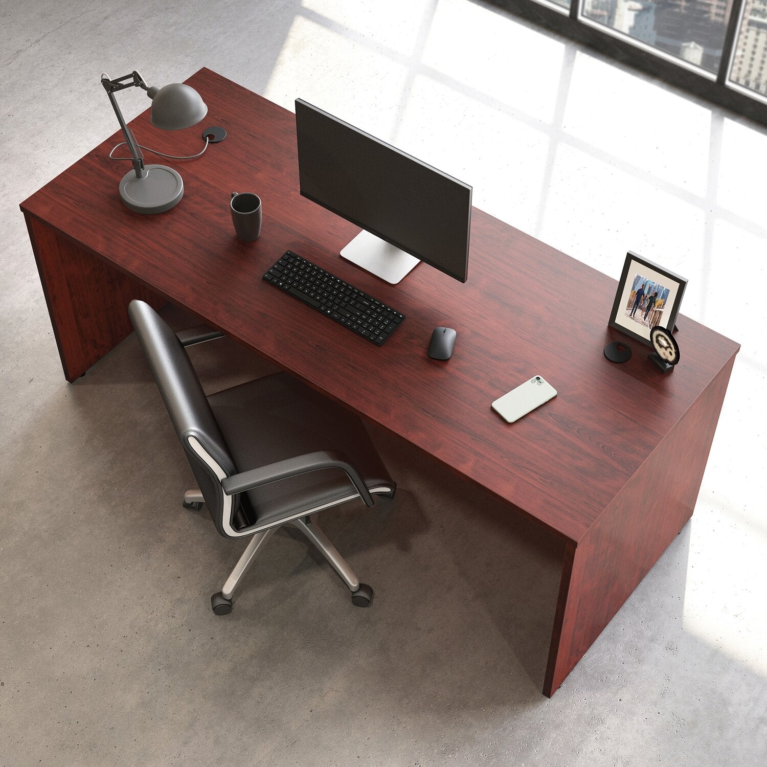 Affirm 71.10" Commercial Grade Office Desk - Classic Cherry - The Brick