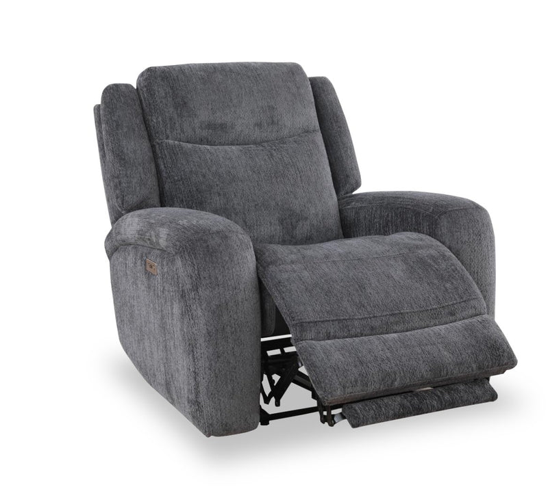 Atlantis 38" Fabric Zero Gravity Power Reclining Chair - Dark Grey ...