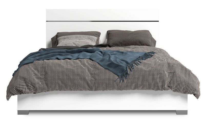 Raia 5pc Bedroom Set with Panel Bed, Dresser & Mirror - Made in Ita ...