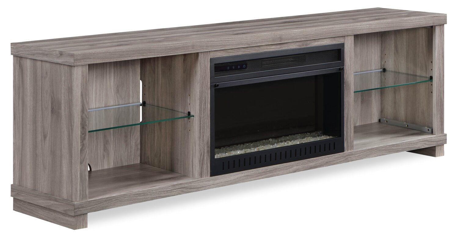 Harpan 72 TV Stand with Electric Fireplace