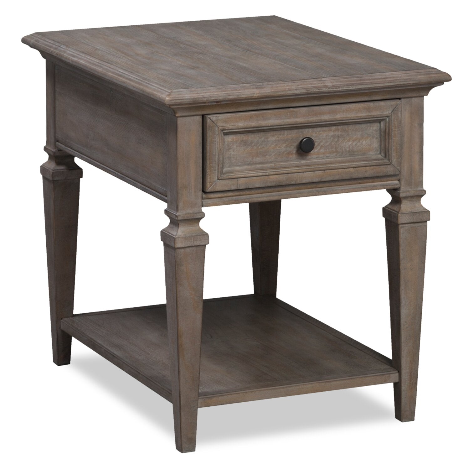 Lancaster 20" Traditional End Table with Storage and Shelf - Grey a ...