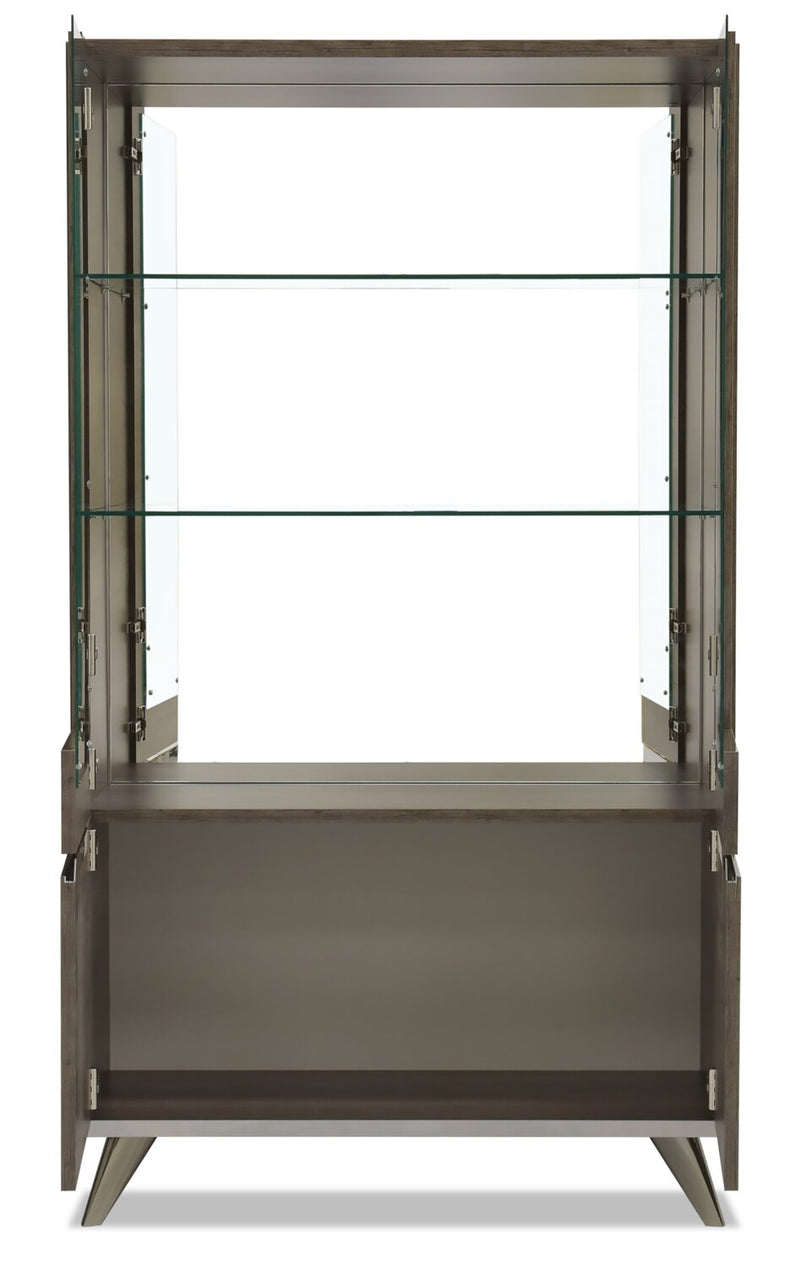 Gino Dining Curio with Storage & Glass Display Shelves - Made in It ...