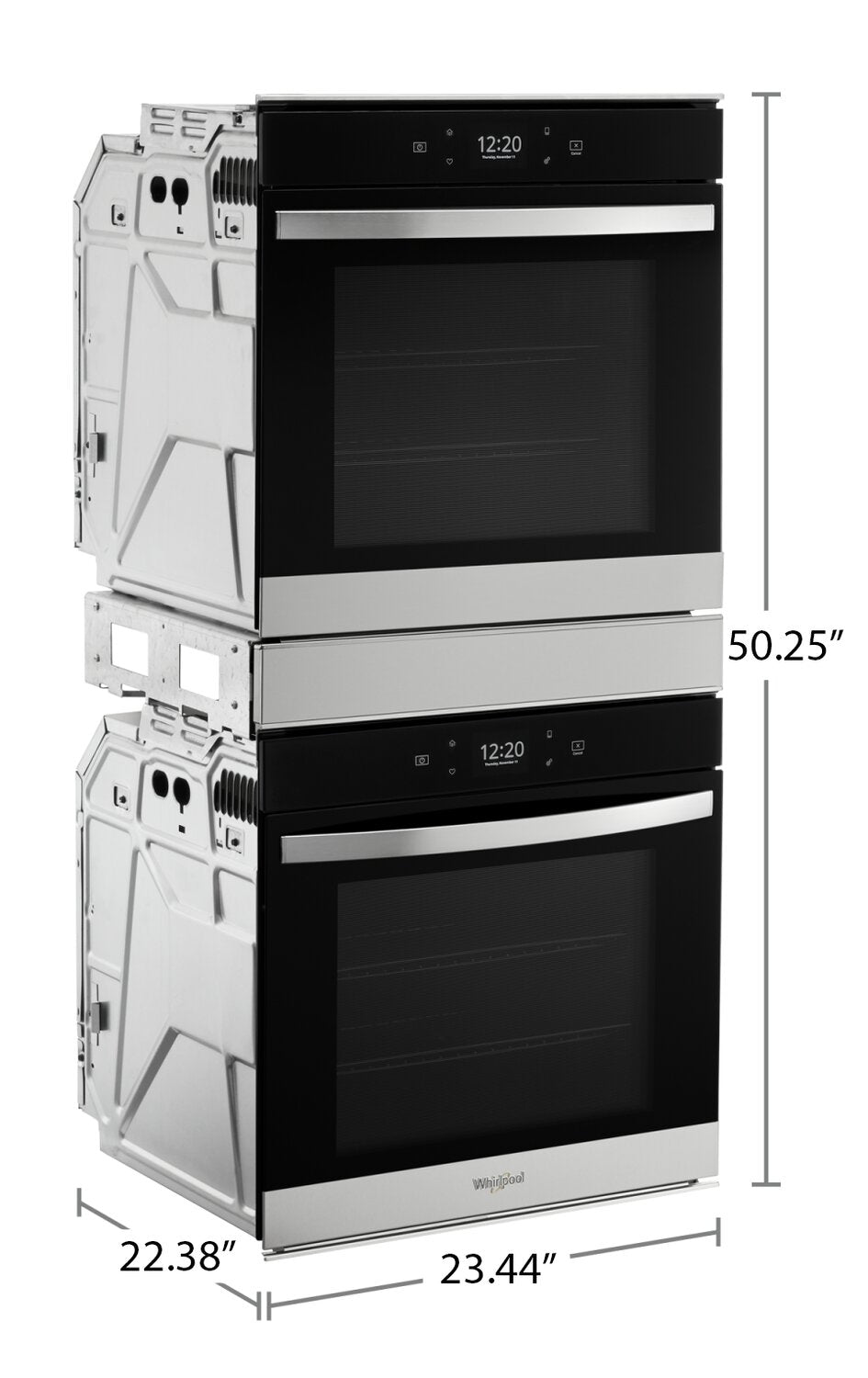 Whirlpool 24" 5.8 Cu. Ft. Electric Double Wall Oven with True Conve ...