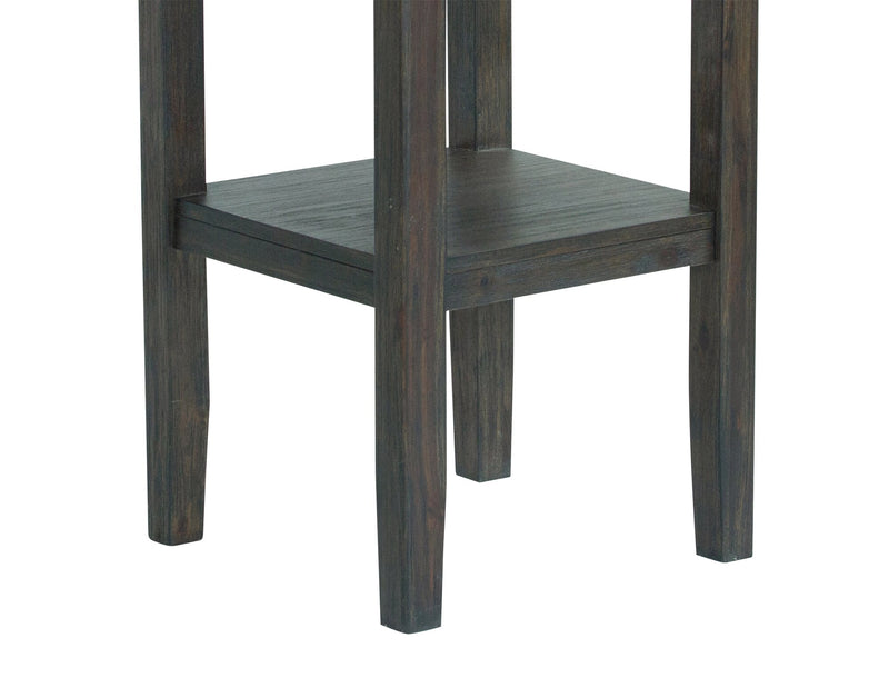 Tribeca Counter-Height Table, Pedestal Base, 40"W Square - Grey/Brown ...