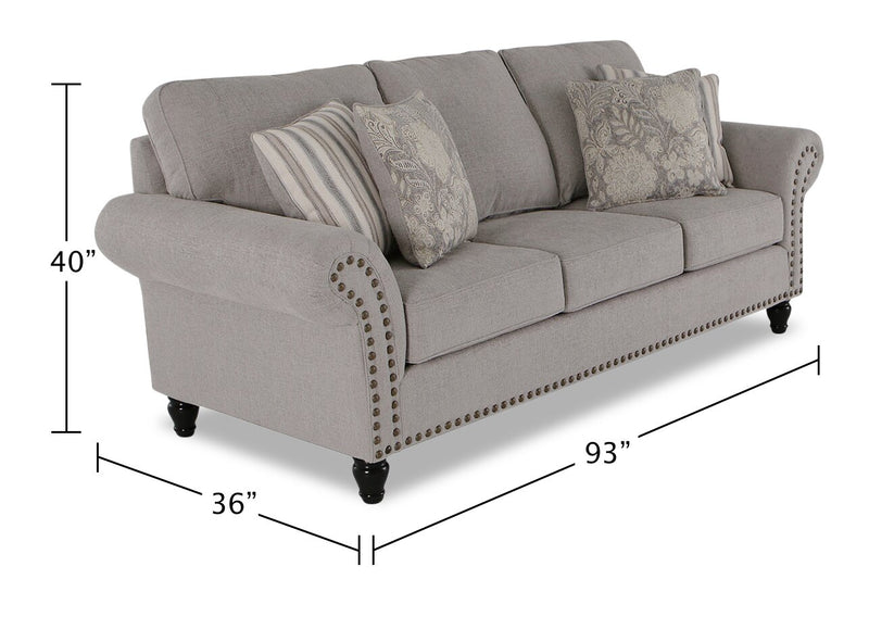 Wynn Chenille Sofa - Grey | The Brick