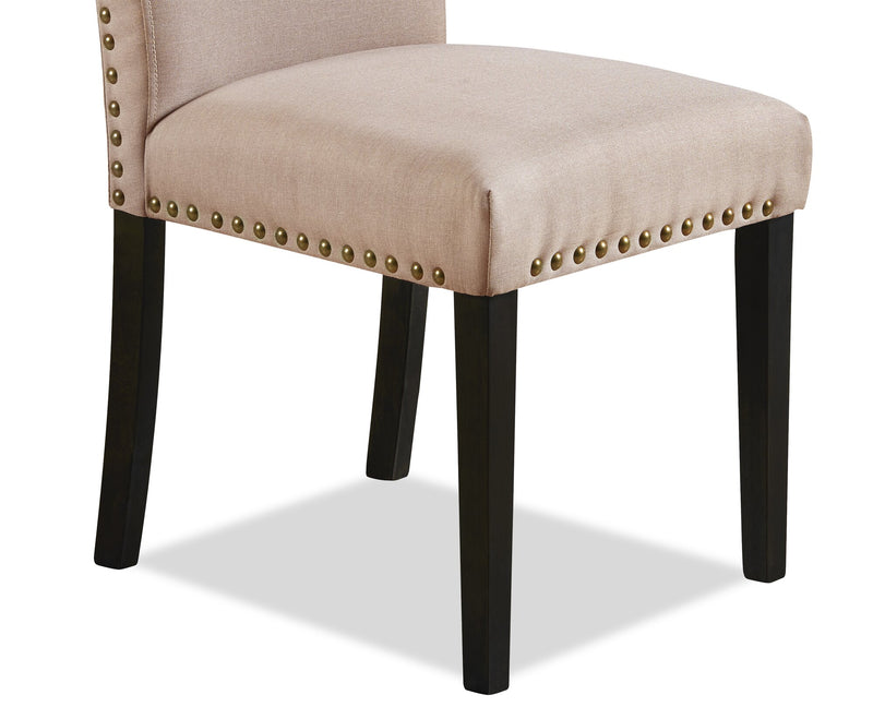 York Studded Dining Chair - Taupe | The Brick